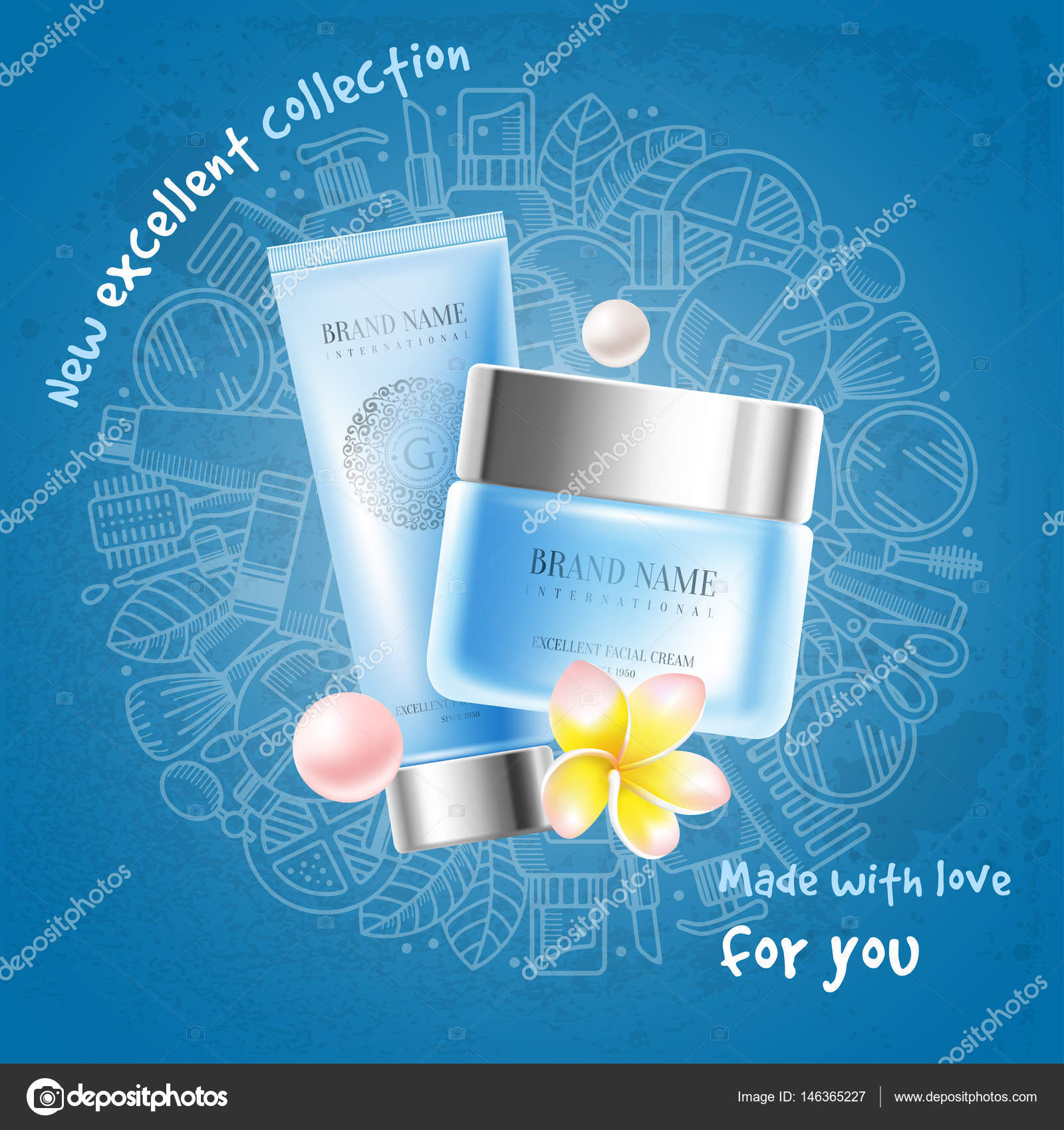 Cosmetics advertising design Stock Vector Image by ©Pazhyna #146365227