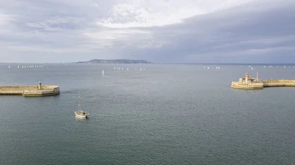Aerial view of Howth Harbour and village, Ireland — Stock Photo ...