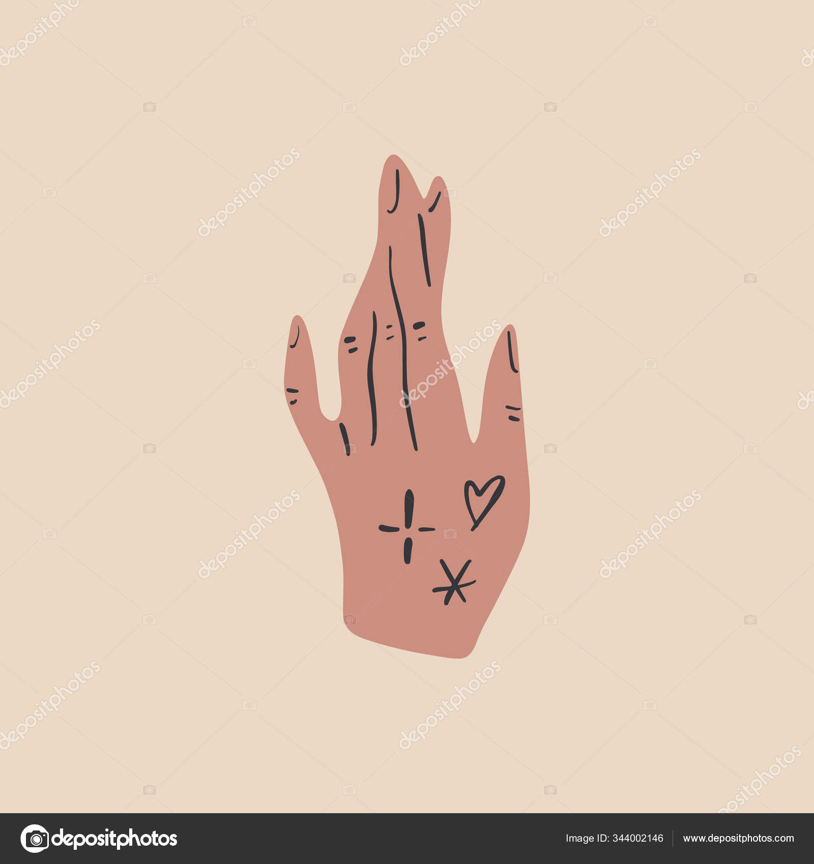 Kouzelná ruka. Minimalistický ploché izolované ilustrace pro blog ...