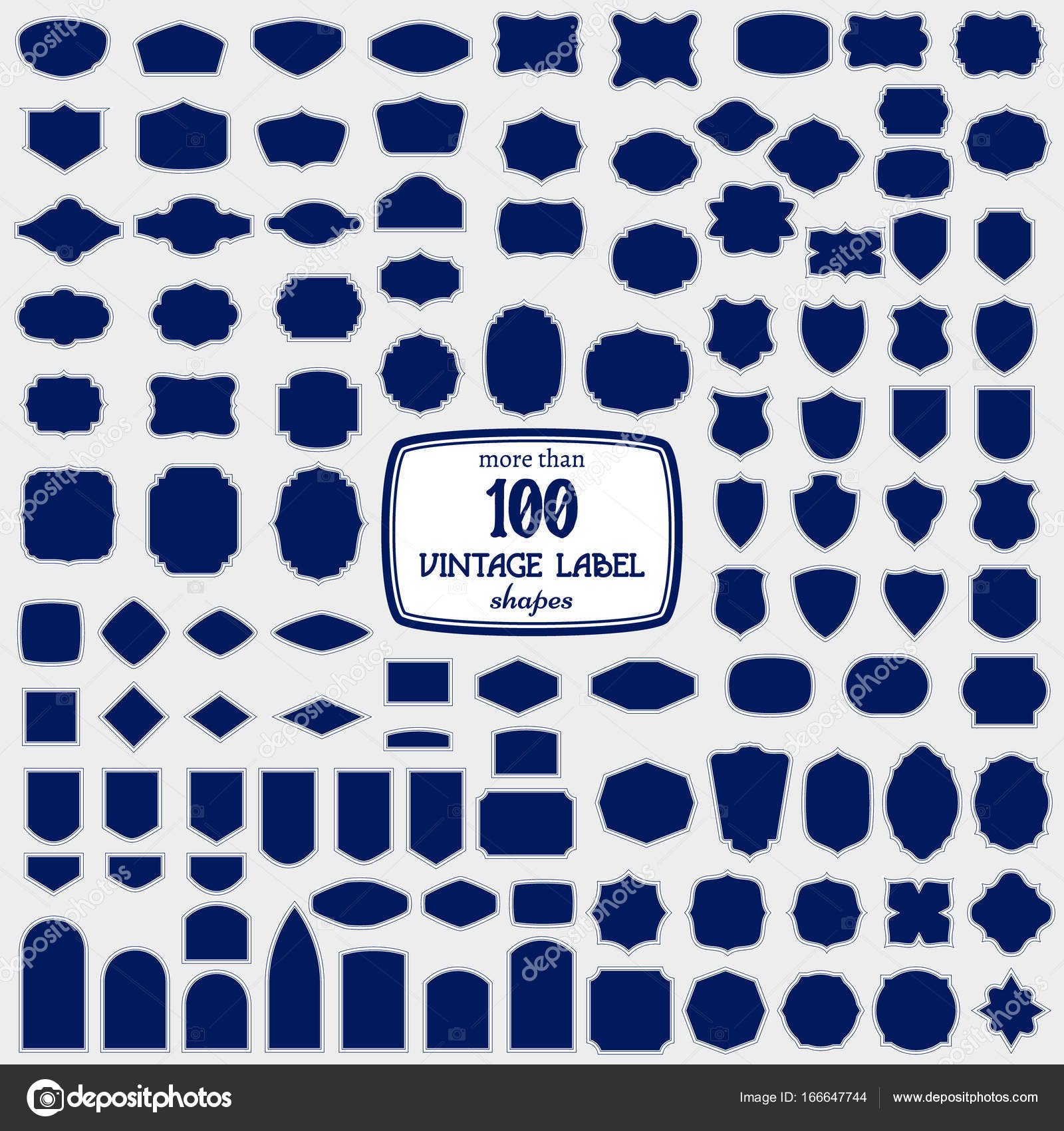 Set of more than 100 label shapes Stock Vector Image by ©0mela #166647744