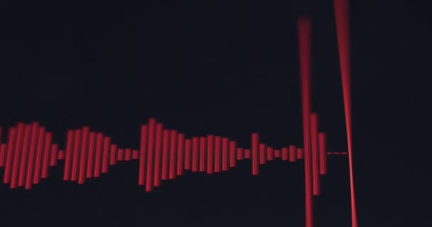 График Аудиозаписи Звуковых Волн Экране Устройства — Стоковое видео ...