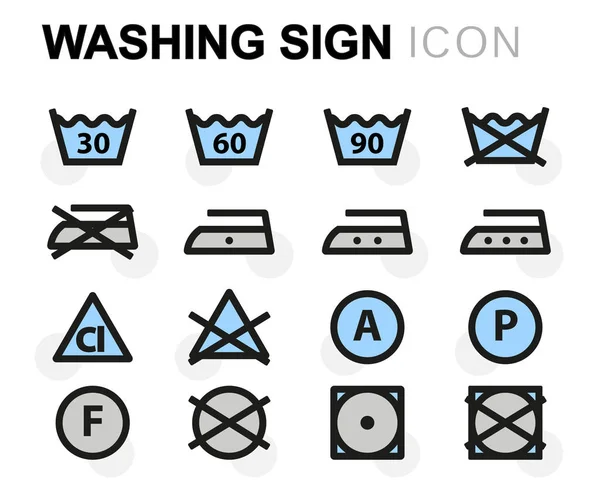 Vector line washing signs line usb icons set Stock Vector Image by ...