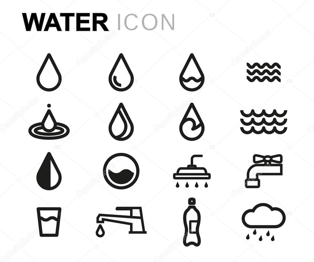 Vector line water icons set Stock Vector Image by ©skarin1 #129629882