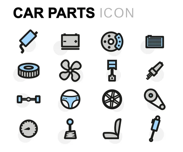 Vector illustration Car parts line icons set. Auto service repair ...