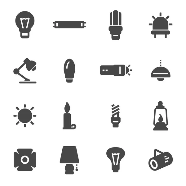 Types of light bulbs for different types of lighting as line icons ...