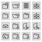 Folder icons set Stock Vector Image by ©bioraven #12233360
