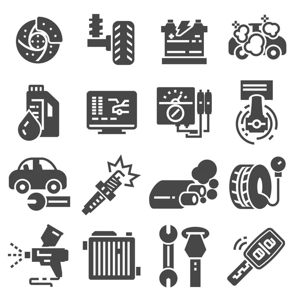 Vector illustration Car parts line icons set. Auto service repair ...