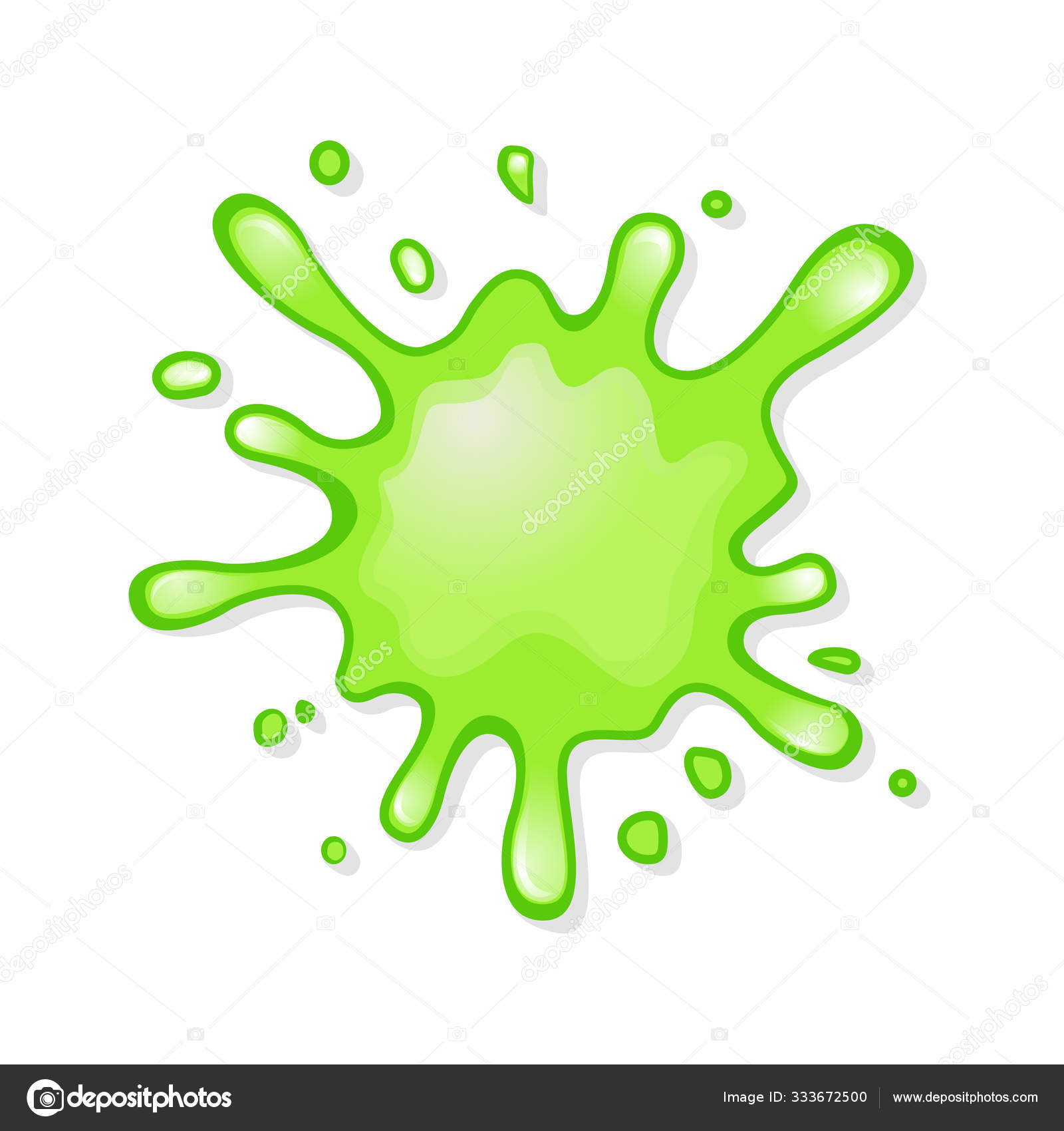 Mancha de moco verde. Mancha de limo aislado Vector de stock por ...