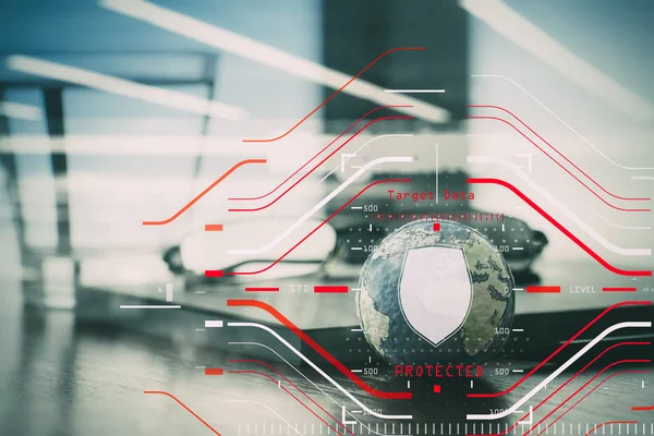 Data Security system Shield Protection Verification concept with Stock ...