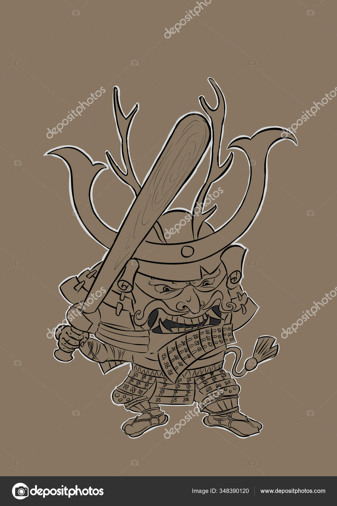 Samurai Baseball Bat Tokyo 2020 Olympic Games Concept Stock ...