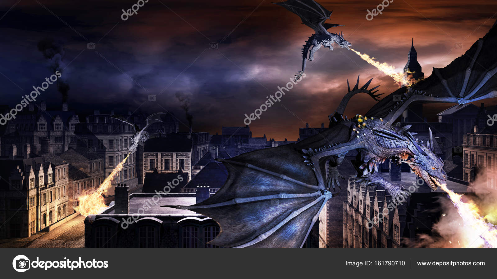 Attack of blue dragons Stock Photo by ©mppriv 161790710