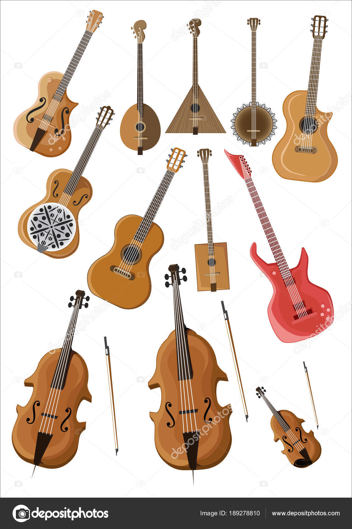 Illustration of stringed musical instruments Stock Vector Image by ... Illustration of stringed musical instruments Stock Vector Image by ...