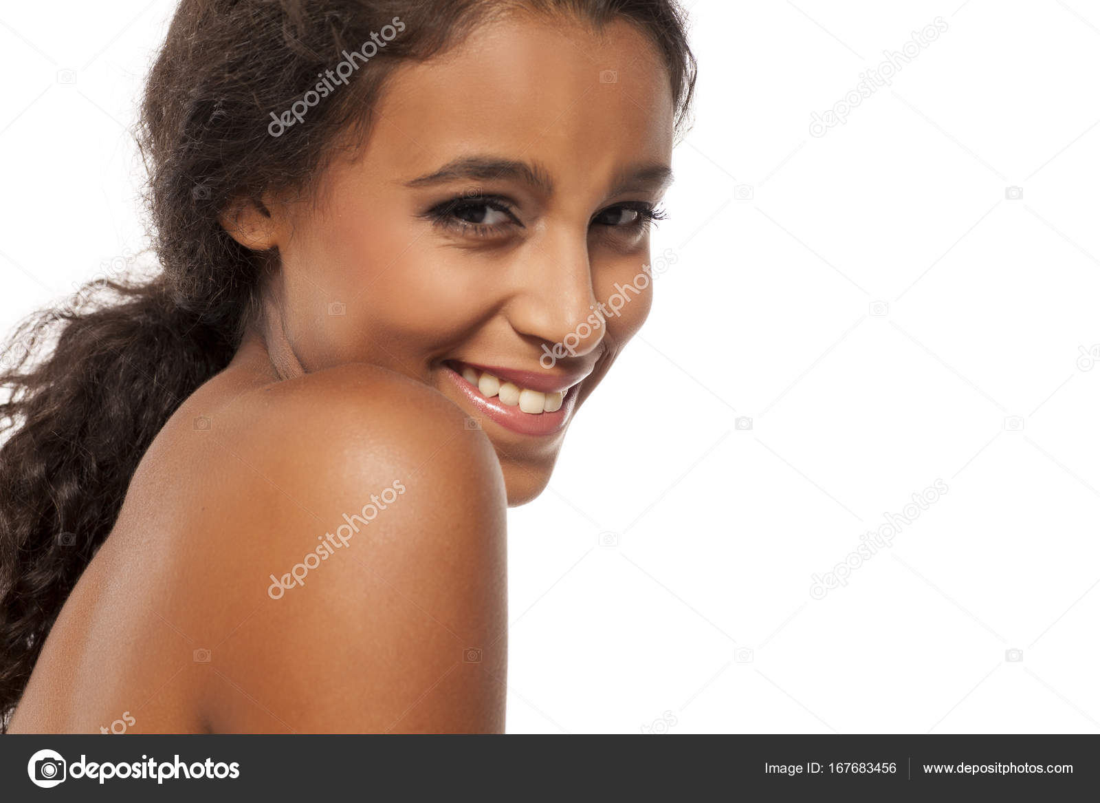 Happy dark-skinned woman — Stock Photo © VGeorgiev #167683456