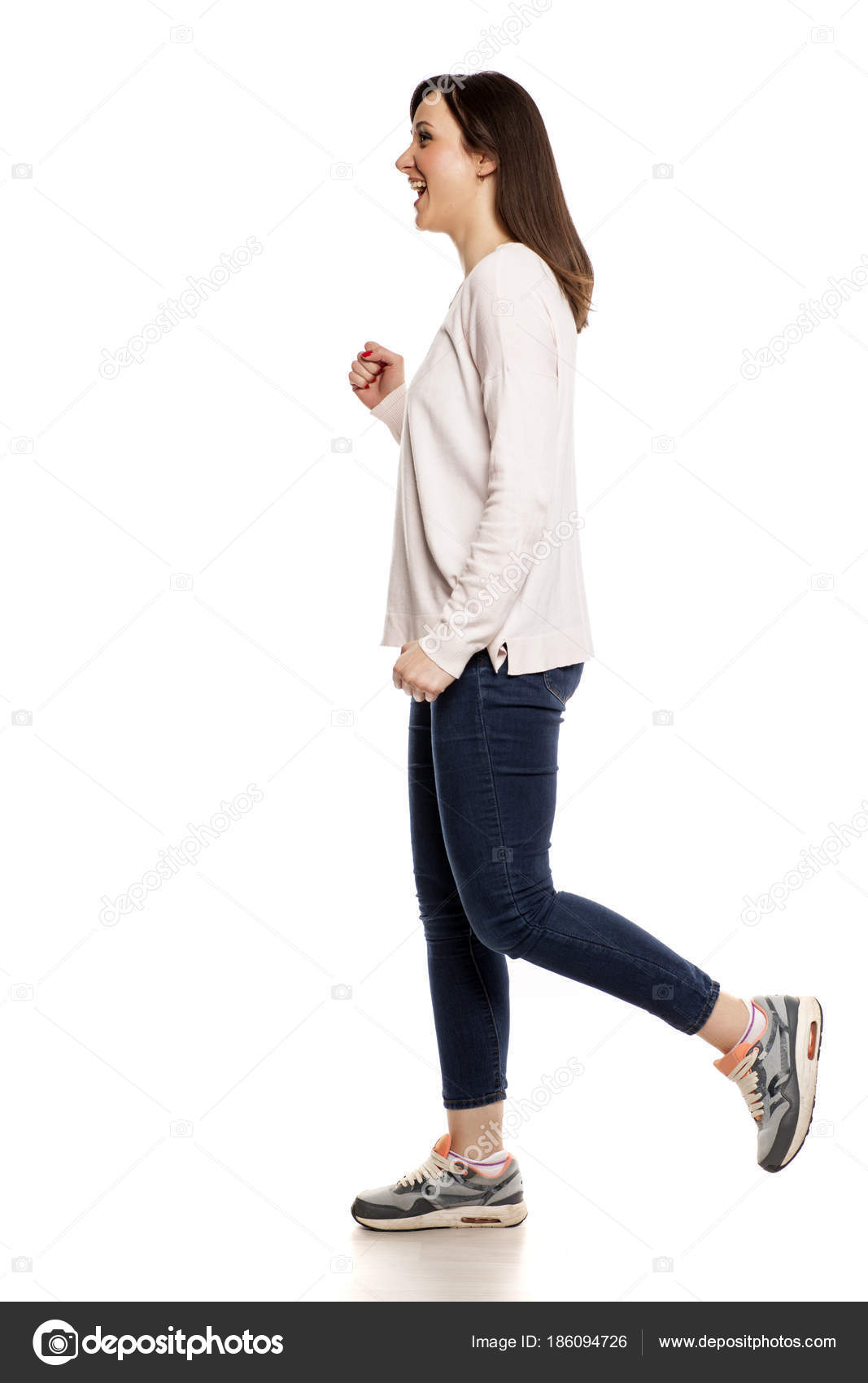 Girl Walking Profile