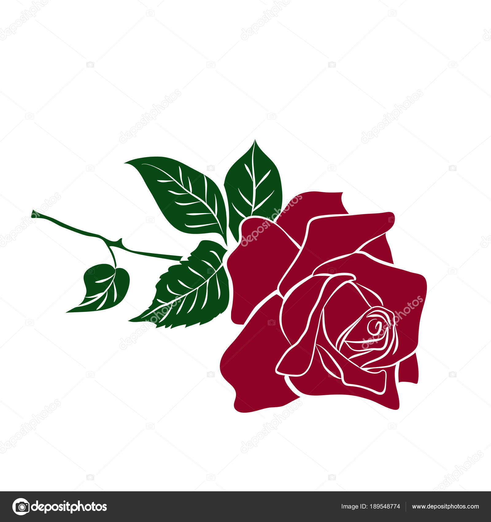 Red Rose Silhouette