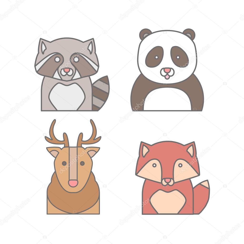 Conjunto de animales del zool gico 2024