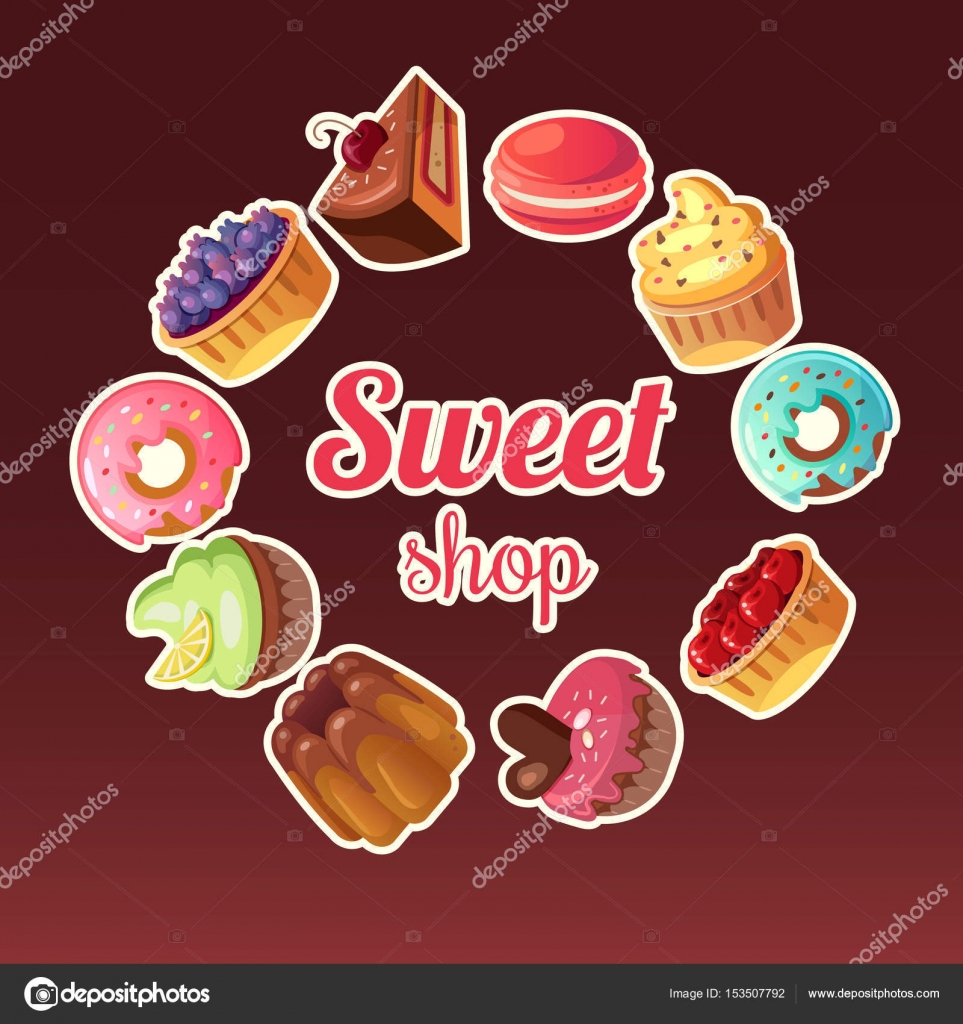 Sweet shop background Stock Vector Image by ©vextok #153507792