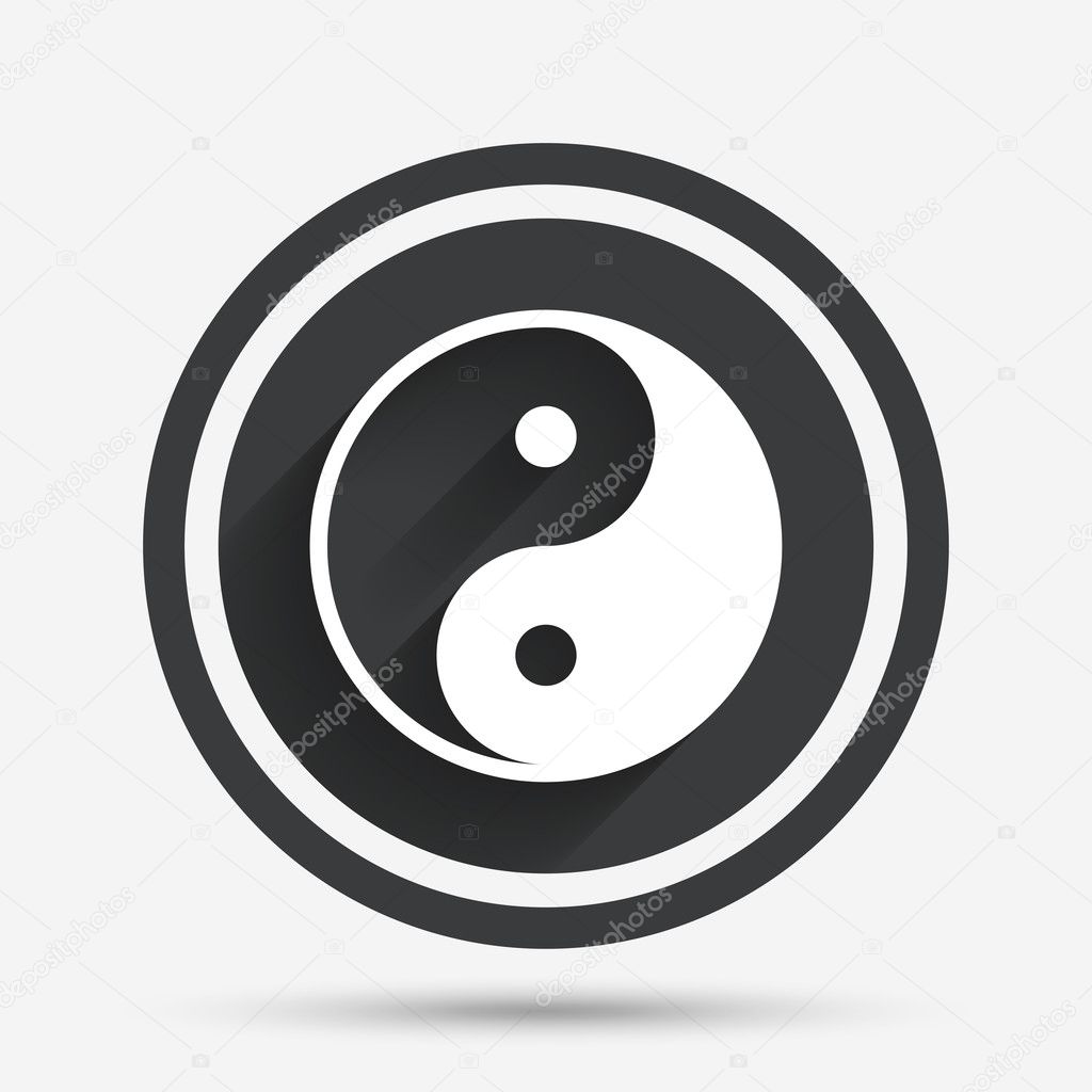 Ying yang sign icon. Harmony and balance symbol. Stock Vector Image by ...