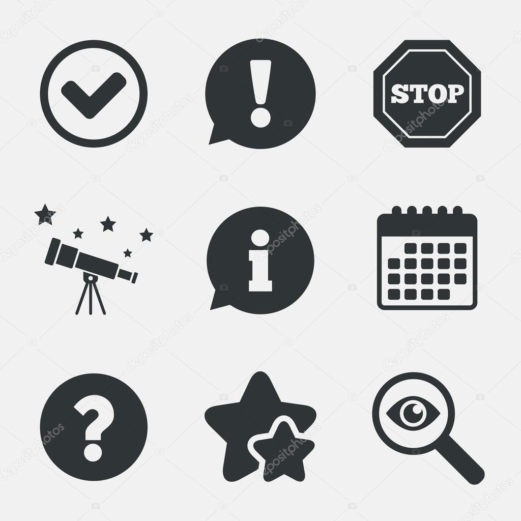 Information icons. Stop prohibition symbol. Stock Vector by ©Blankstock ...