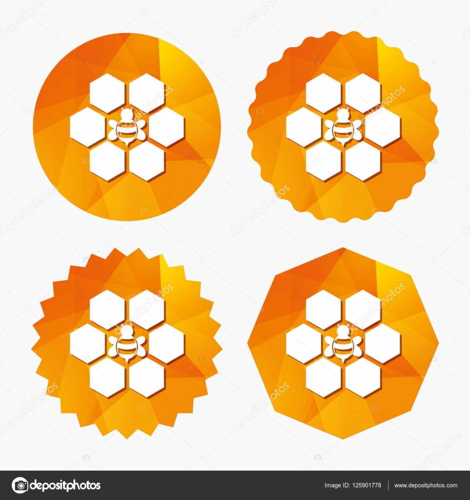 Honeycomb sign icon. Honey cells symbol. Stock Vector Image by ...