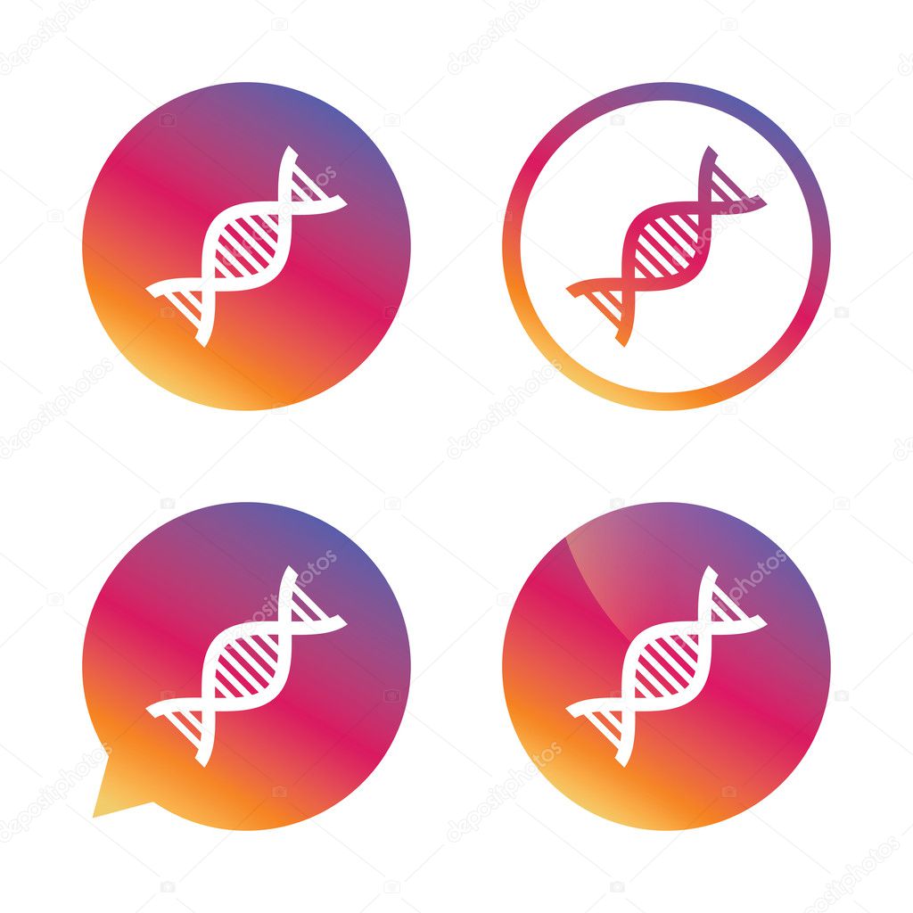 DNA sign icon. Deoxyribonucleic acid symbol. Stock Vector Image by ...