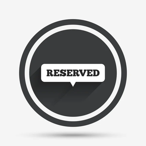 Reserved sign Vector Art Stock Images | Depositphotos
