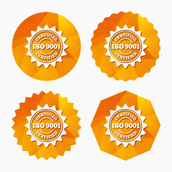 ISO 9001 and 14001 certified icon. Certification Stock Vector Image by ©Blankstock #122979482