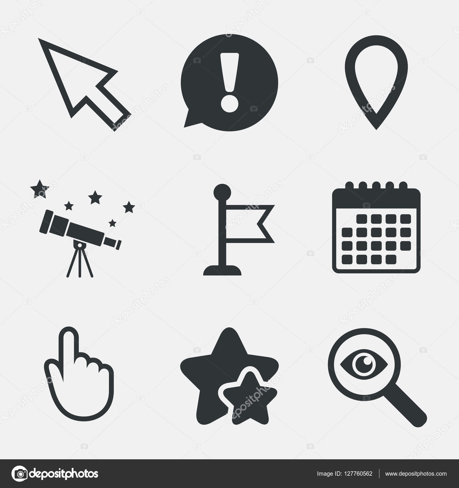 Flag pointer symbols. Stock Vector Image by ©Blankstock #127760562