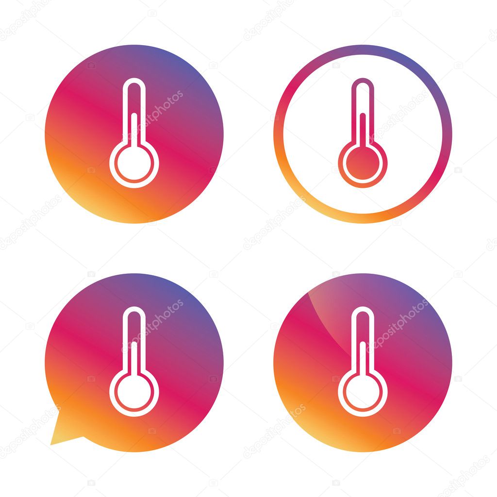Thermometer sign icons Stock Vector by ©Blankstock 127770012