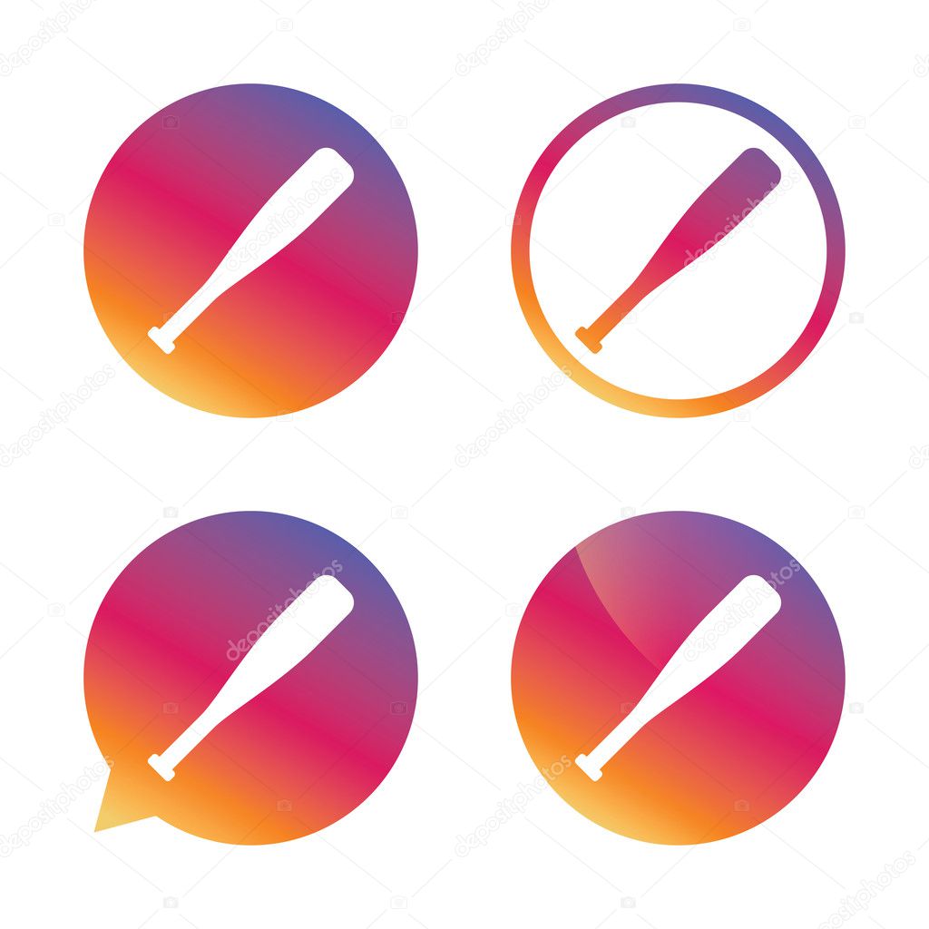 Baseball bat sign icons Stock Vector by ©Blankstock 127771216