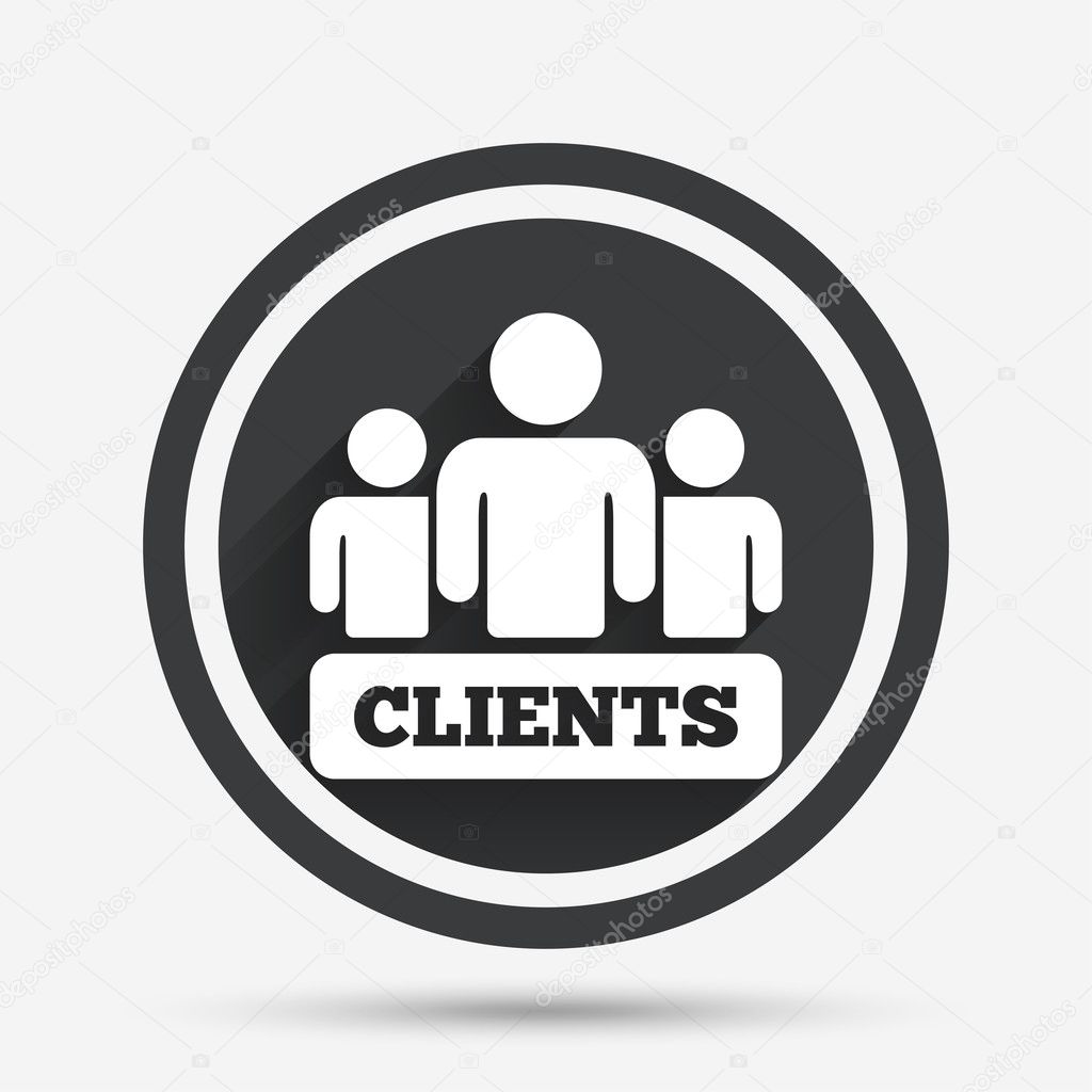Clients sign icon. Stock Vector Image by ©Blankstock #127771976