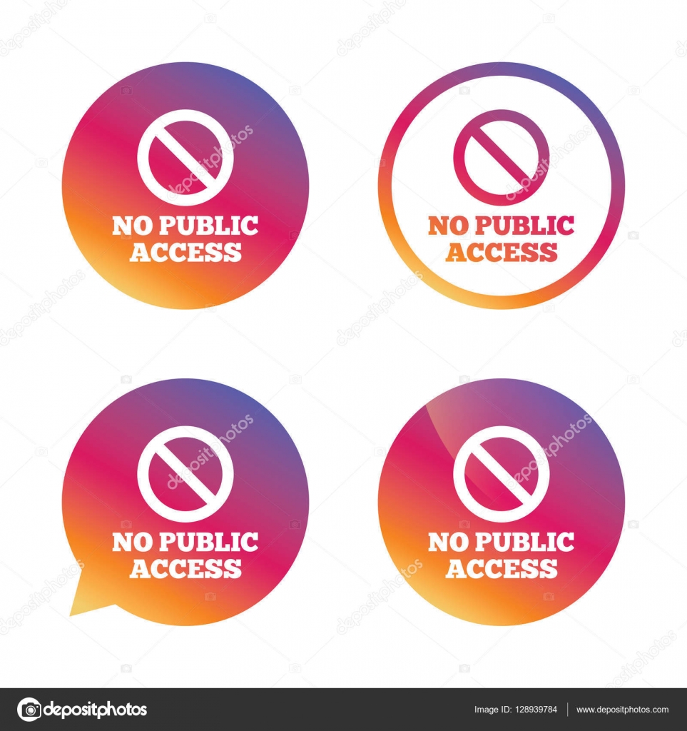 No public access icons Stock Vector Image by ©Blankstock #128939784