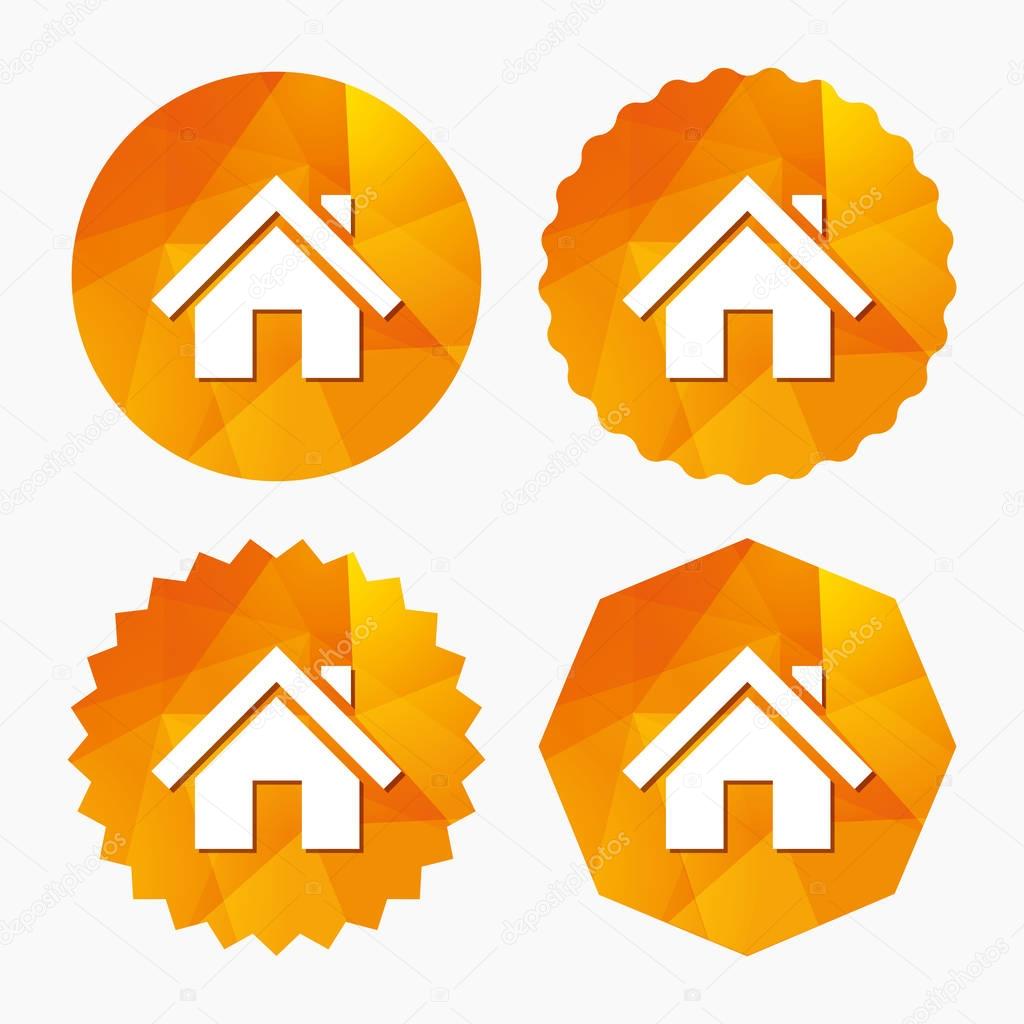 Home sign icon Stock Vector Image by ©Blankstock #128943542