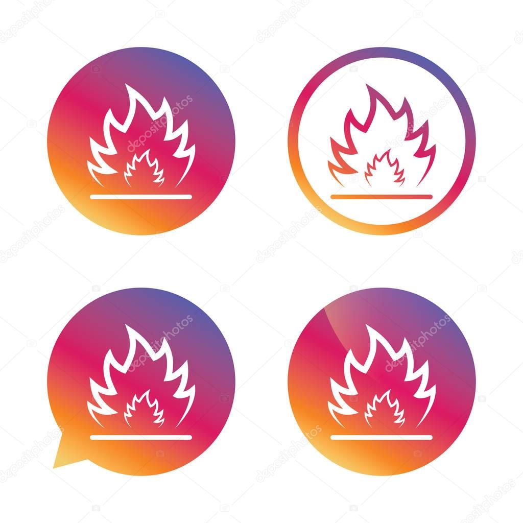 Fire flame sign icon. Stock Vector Image by ©Blankstock #128946638
