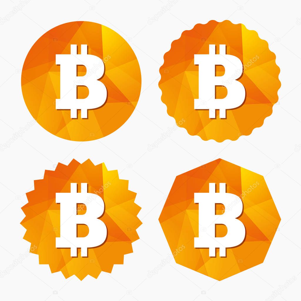 Bitcoin sign icon Stock Vector Image by ©Blankstock #128959766