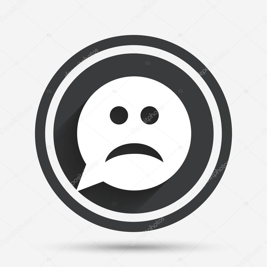 Sad face sign icon. Stock Vector by ©Blankstock 128986080