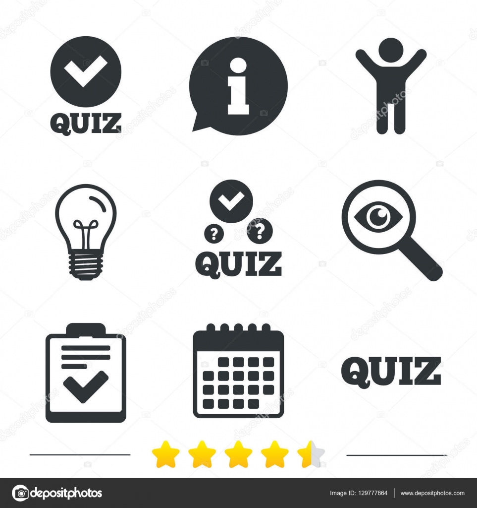 Quiz icons set Stock Vector by ©Blankstock 129777864