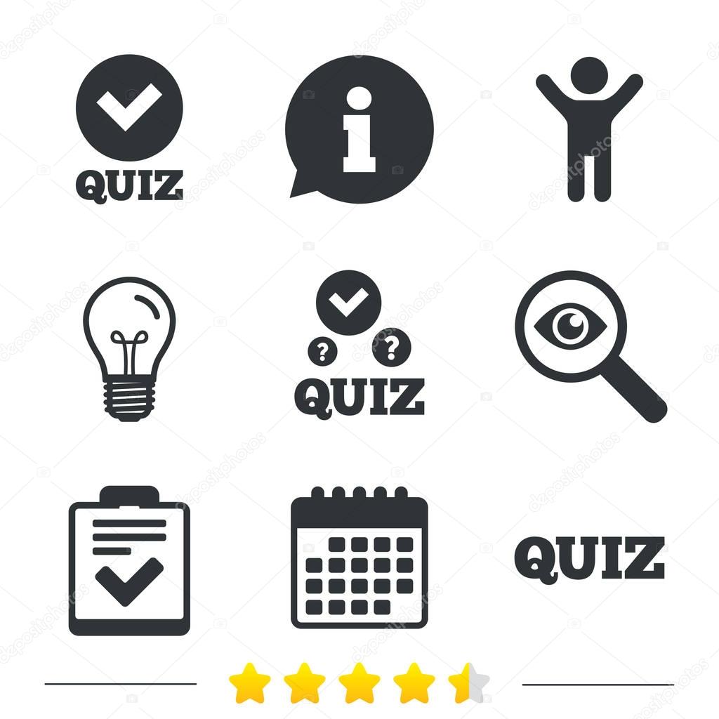 Quiz icons set Stock Vector by ©Blankstock 129777864
