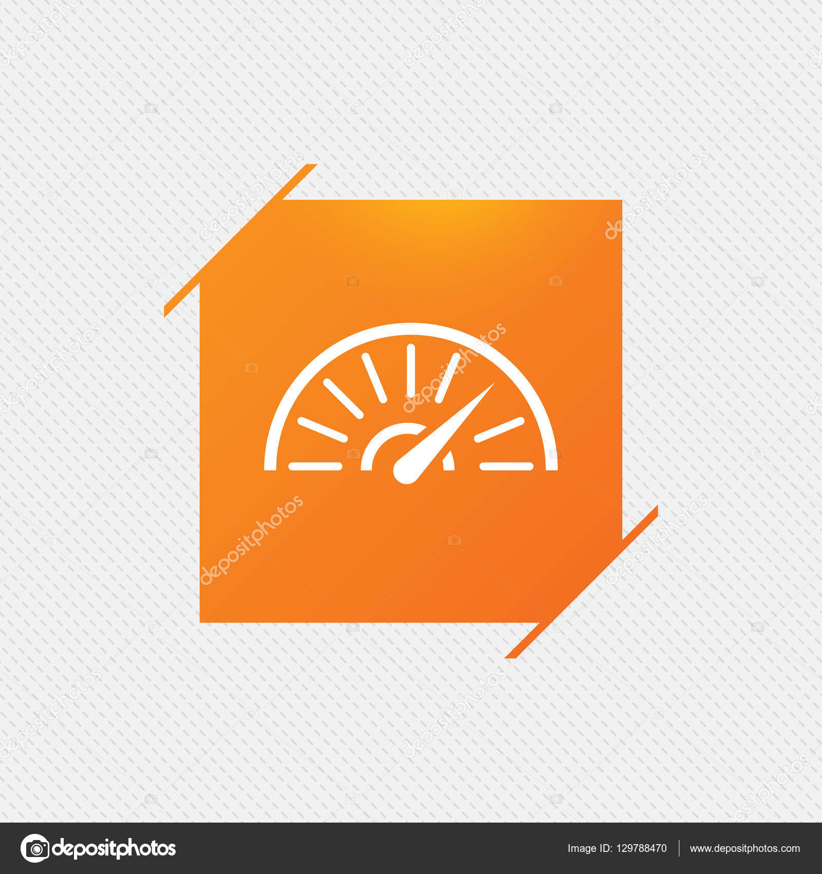 Tachometer flat style icon Stock Vector Image by ©Blankstock #129788470