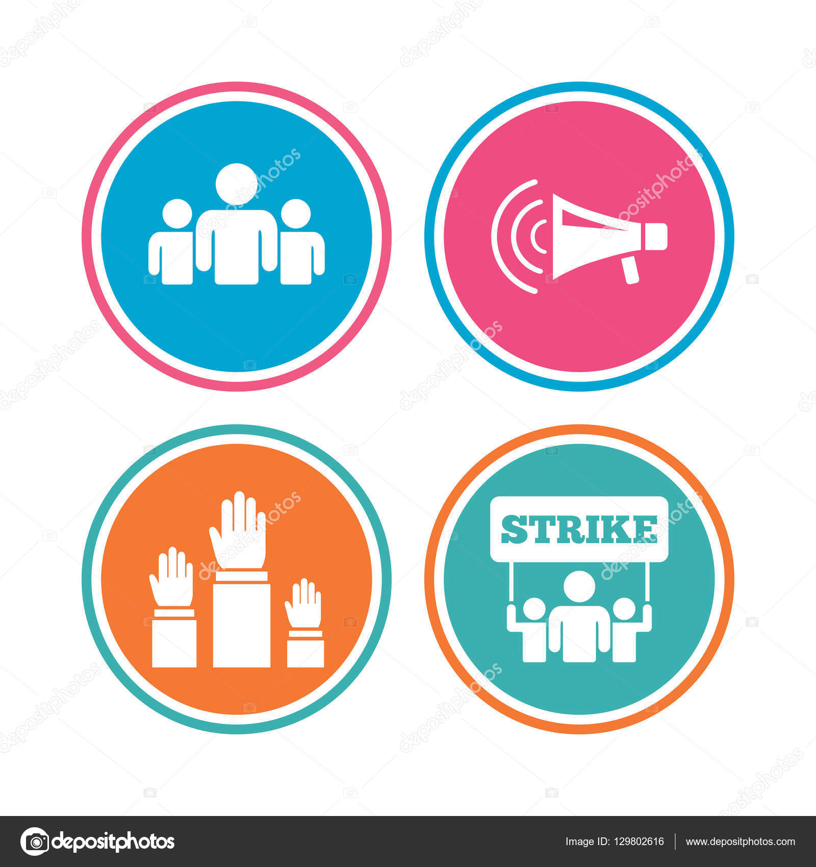 Strike icons set Stock Vector Image by ©Blankstock #129802616