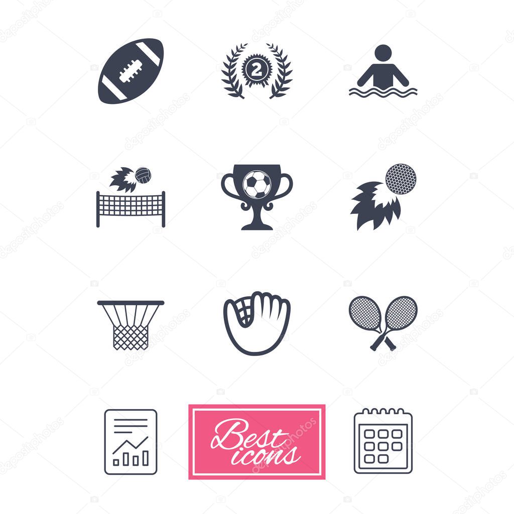 Sport games icons Stock Vector by ©Blankstock 129900448