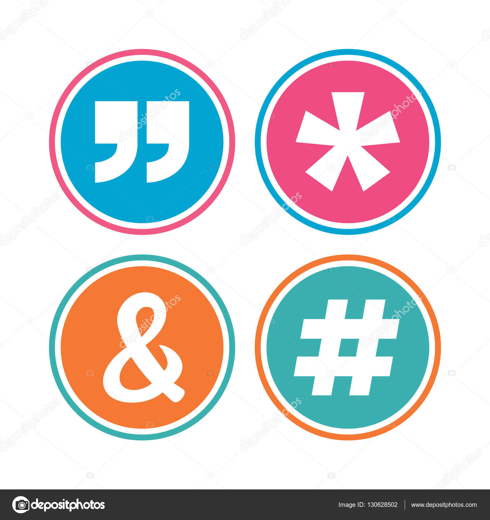Quote, asterisk footnote icons. Stock Vector Image by ©Blankstock ...