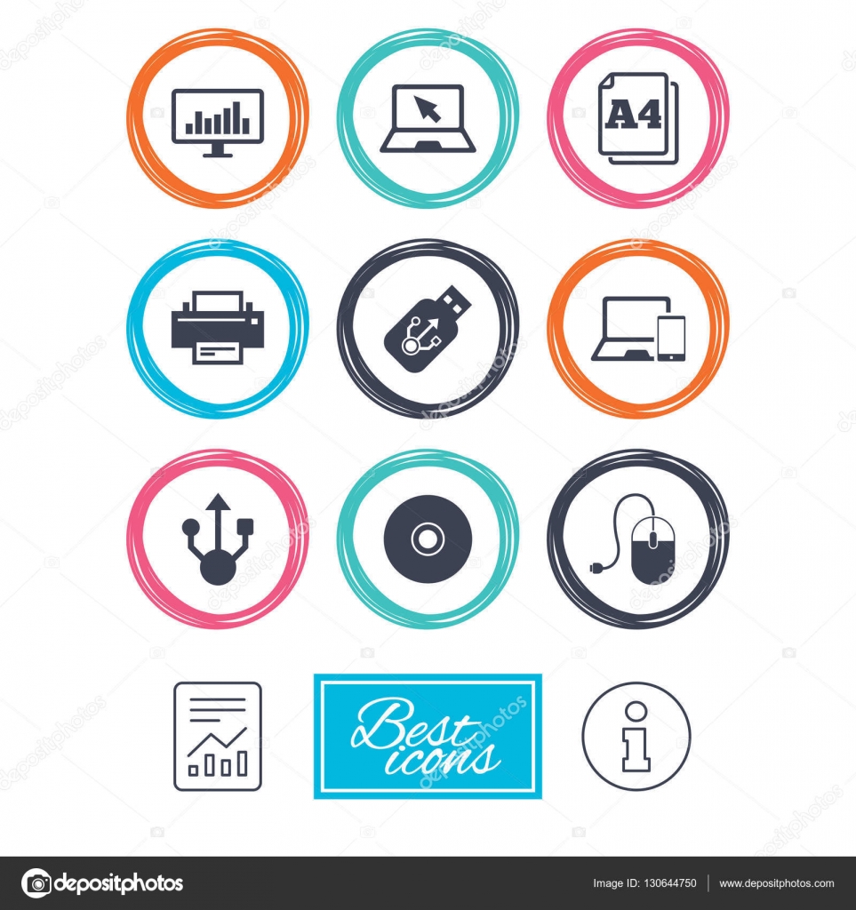 Computer devices icons. Stock Vector Image by ©Blankstock #130644750