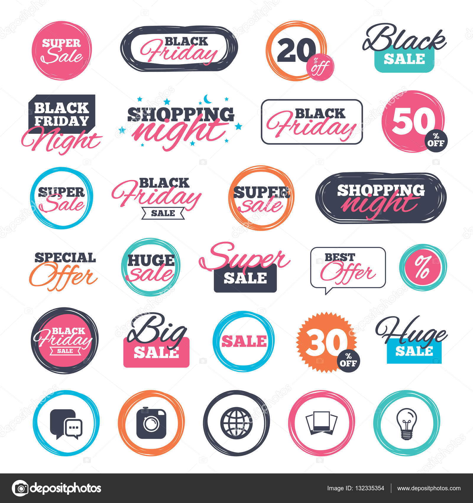 Super sale icons Stock Vector by ©Blankstock 132335354