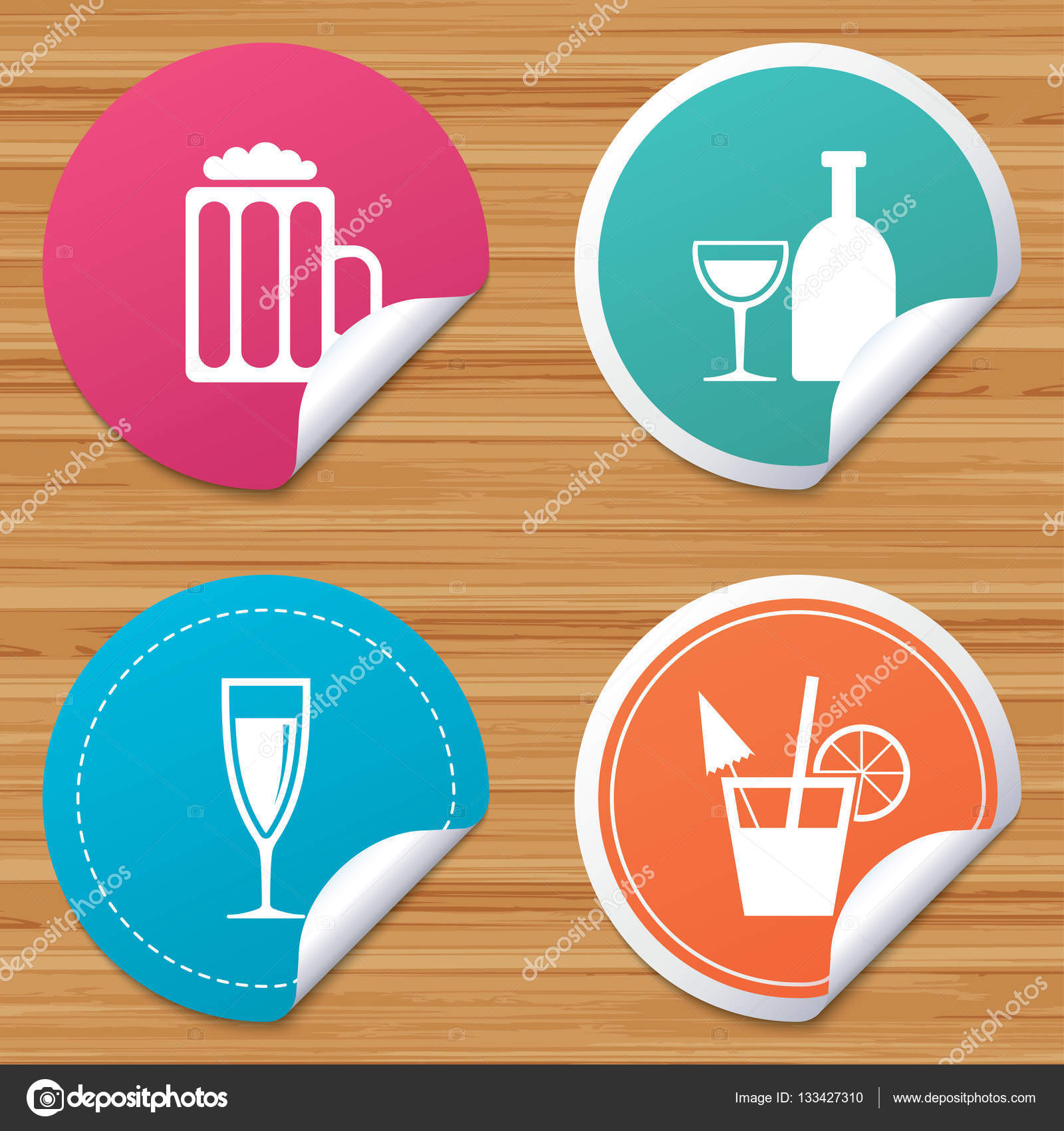 Drinks signs set Stock Vector Image by ©Blankstock #133427310