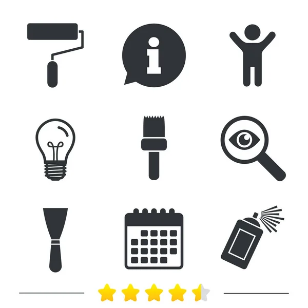 Wall repair tool and painting symbols set — Stock Vector © Blankstock ...