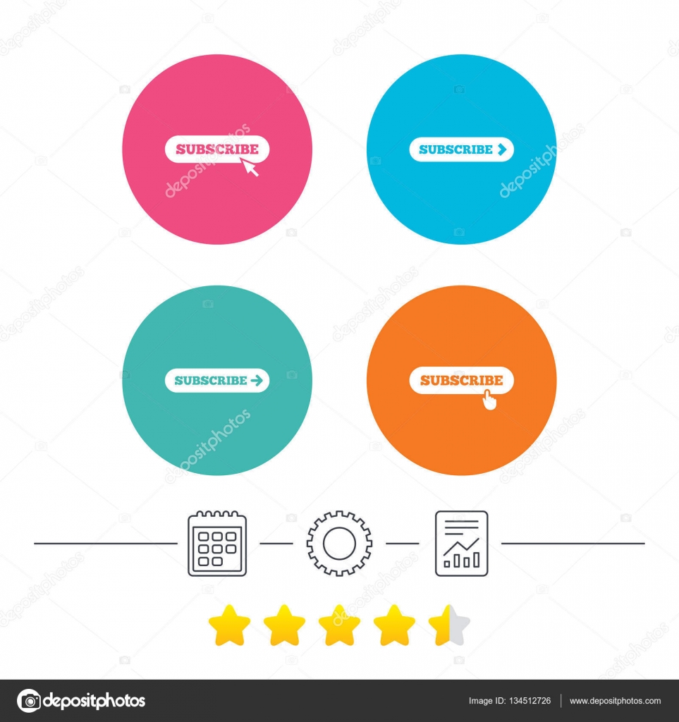 Subscribe icons set Stock Vector Image by ©Blankstock #134512726