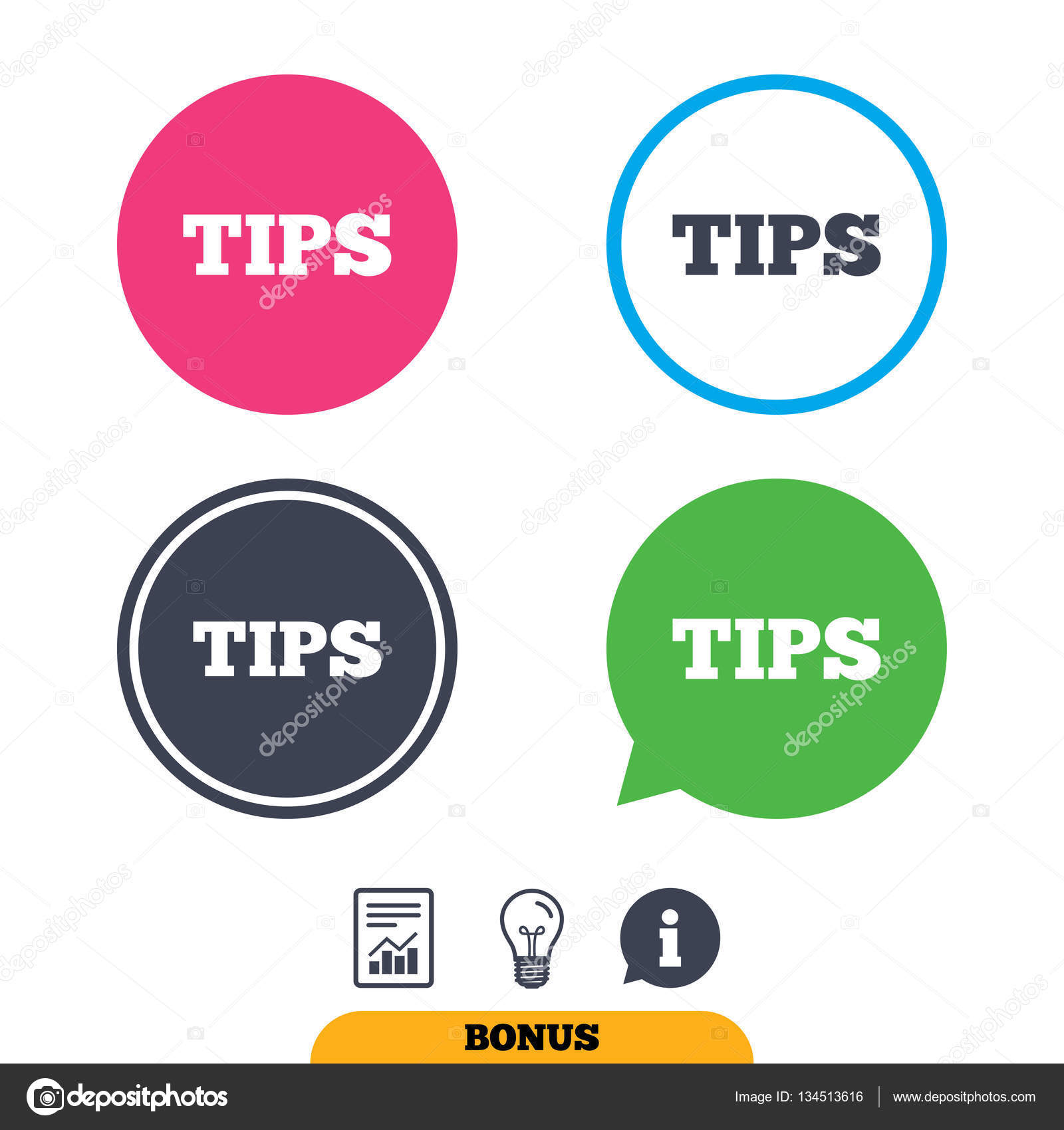 Tips sign icons Stock Vector Image by ©Blankstock #134513616