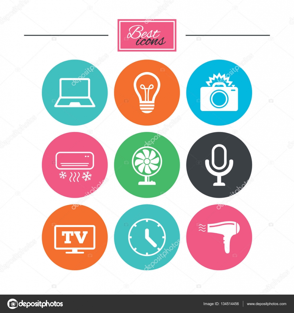 Home appliances, device icons. Stock Vector by ©Blankstock 134514456