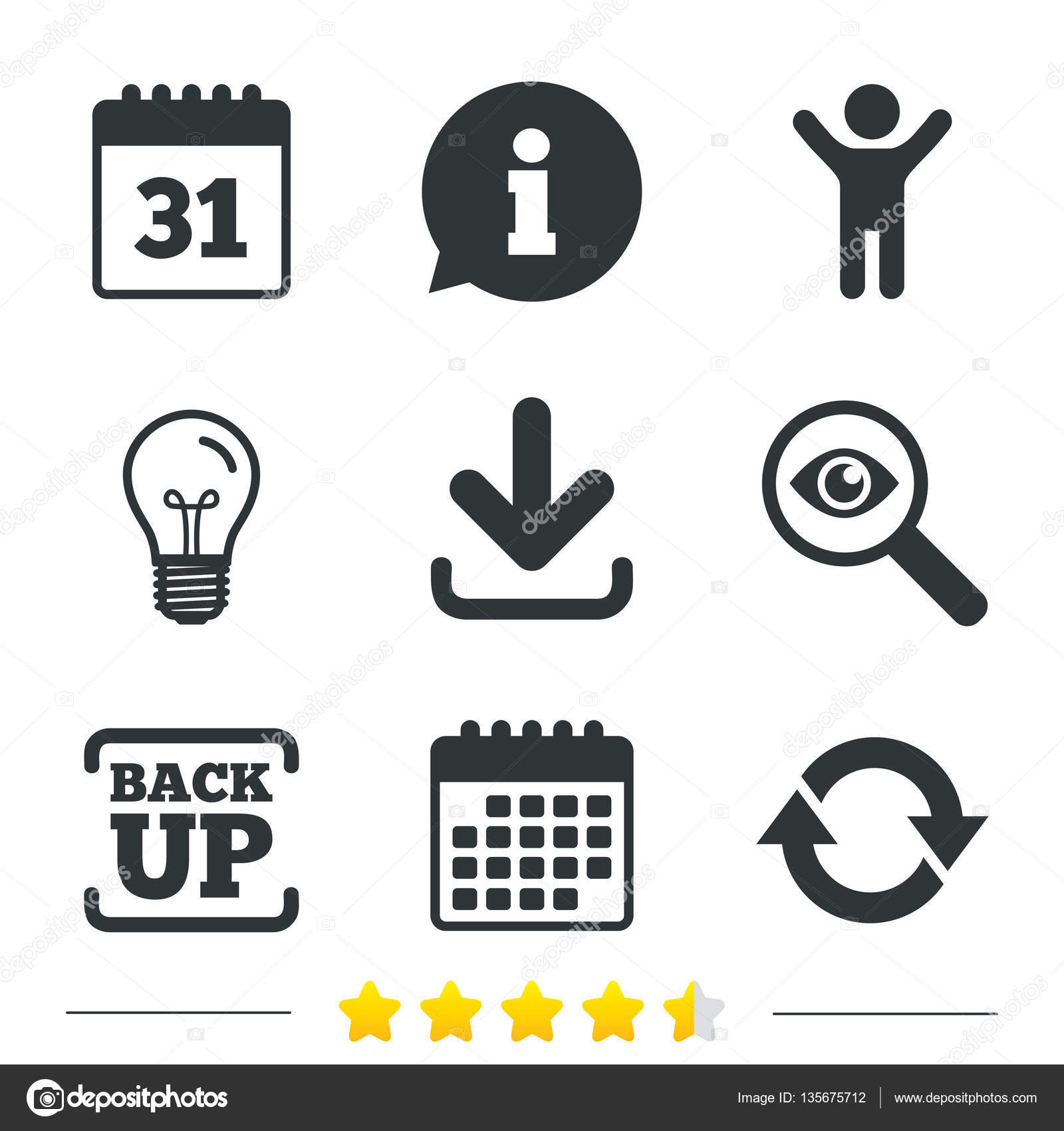 Download and Backup signs Stock Vector by ©Blankstock 135675712